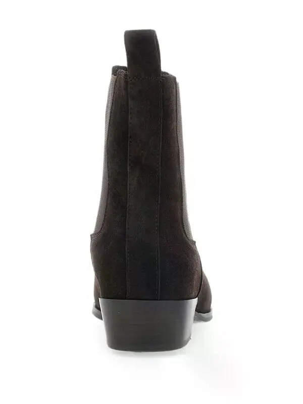 STRATEGIA SHOES Nina Suede Pointed-toe Ankle Boots