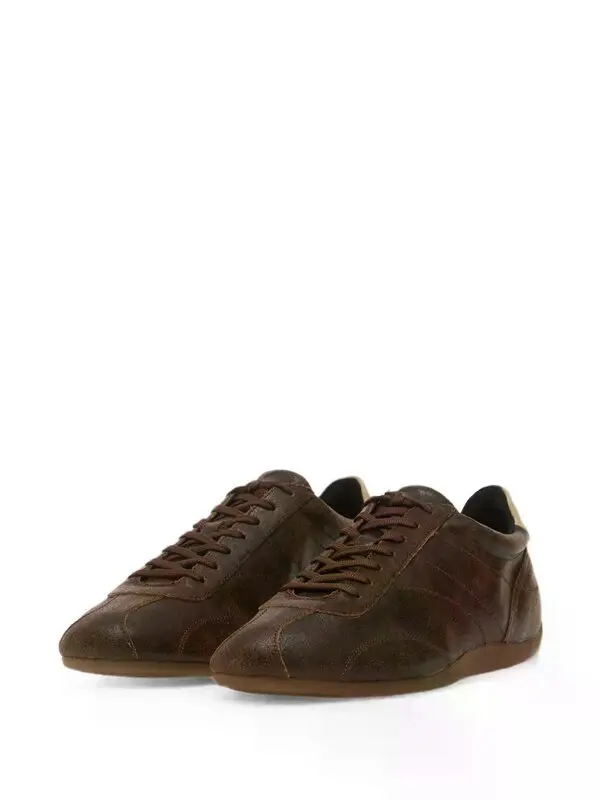 VAGABOND SHOEMAKERS Hollie Distressed-effect Lace-up Low-top Sneakers