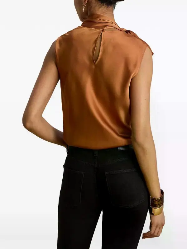Ralph Lauren Pussy-bow Sleeveless Blouse