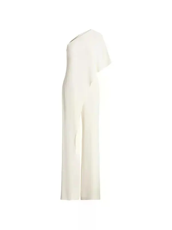Ralph Lauren One-shoulder Ruffled Jumpsuit - Neutrals