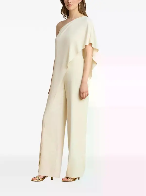 Ralph Lauren One-shoulder Ruffled Jumpsuit - Neutrals