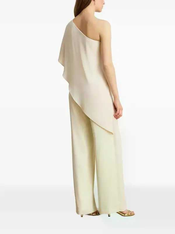 Ralph Lauren One-shoulder Ruffled Jumpsuit - Neutrals