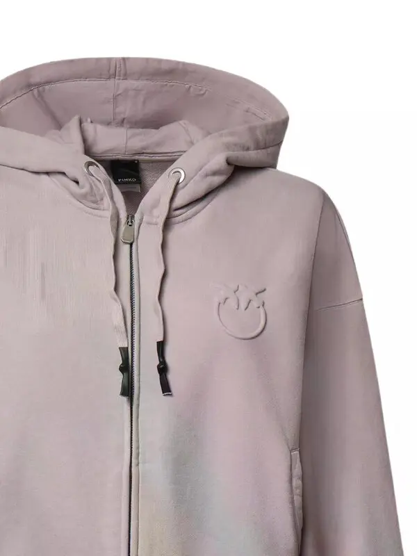 Pinko Logo-embossed Zip-up Hoodie