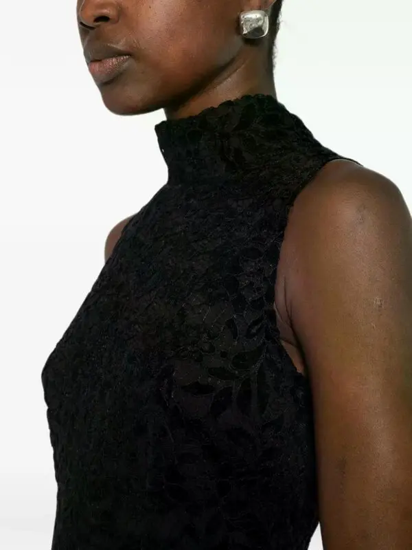TWINSET Lace Sleeveless Midi Dress