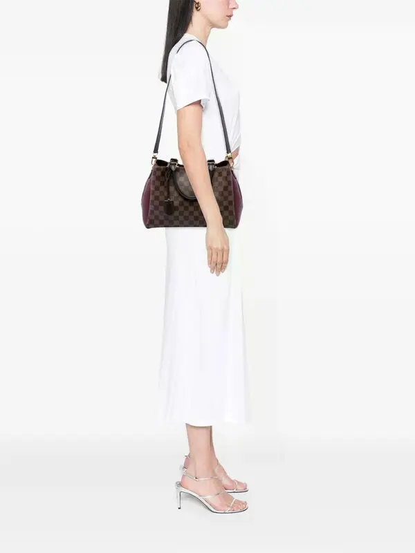 LOUIS VUITTON 2018 Damier Ebene Brittany Satchel - Red
