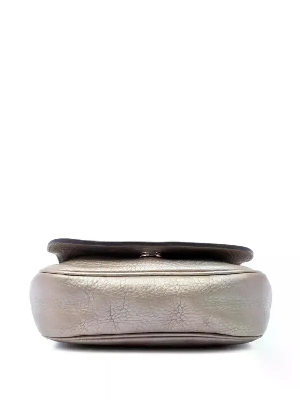 Gucci 2016-2026 Small Metallic Leather Soho Chain Flap Crossbody Bag - Gold