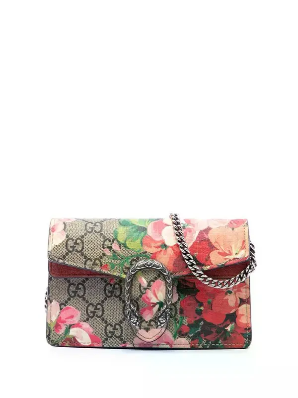 Gucci 2016-2026 Mini Gg Supreme Blooms Dionysus Crossbody Bag - Neutrals
