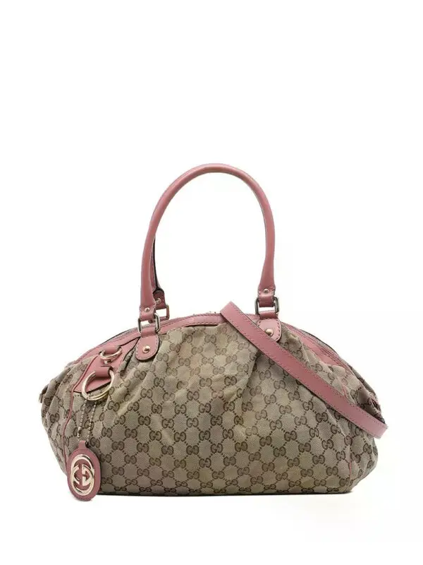 Gucci 2016-2026 Gg Canvas Sukey Satchel - Neutrals