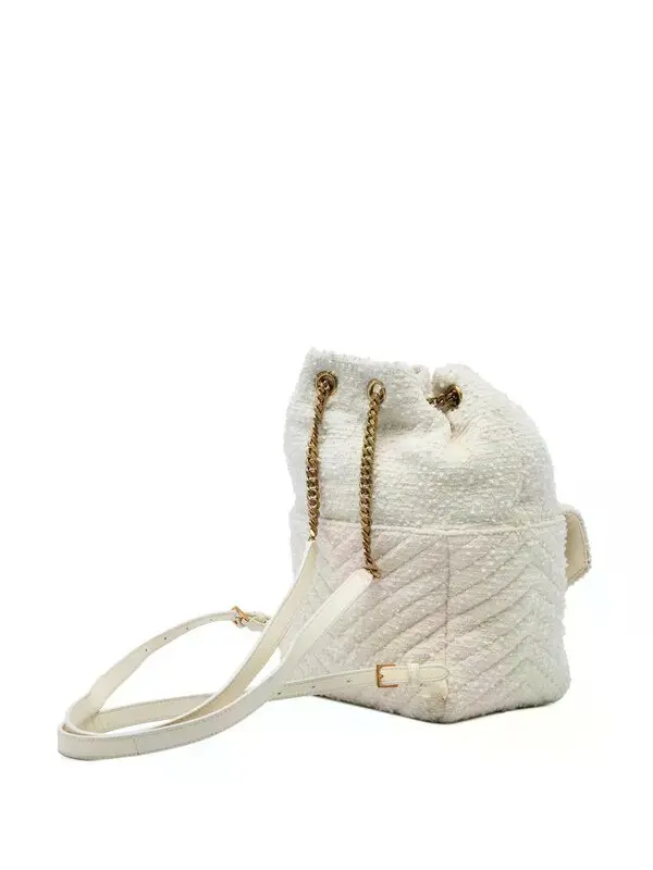 Saint Laurent 2021 Chevron Tweed Monogram Joe Backpack