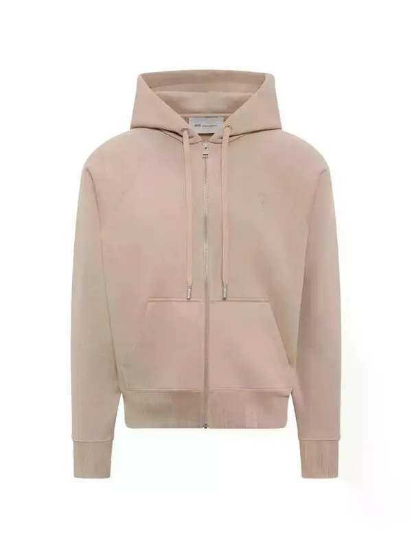 AMI Paris De Coeur Embossed Hoodie - Neutrals