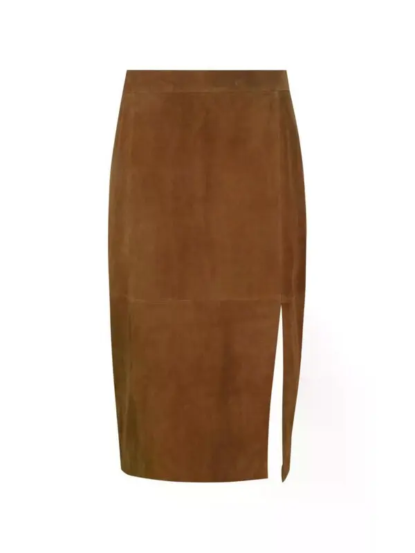 ENES Suede Side-slit Skirt
