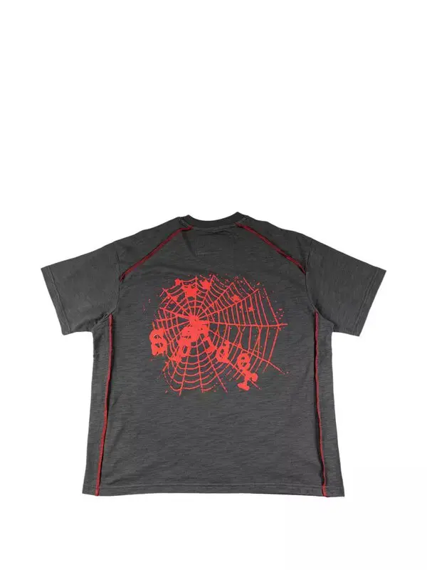SP5DER Contrast-stitch Slub T-shirt