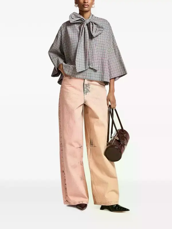 Essentiel Antwerp Rhinestone-embellished Pussy-bow Blouse