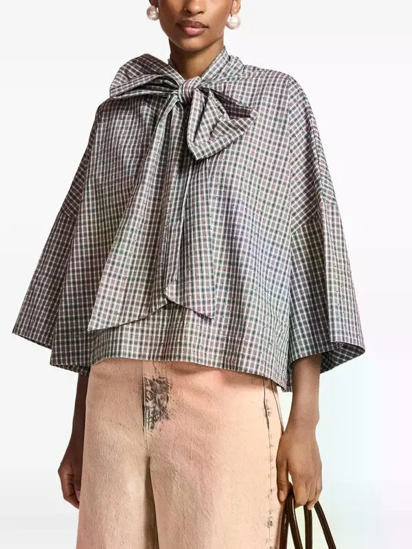 Essentiel Antwerp Rhinestone-embellished Pussy-bow Blouse