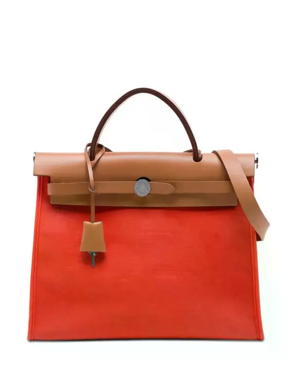 Hermès 2016 Toile Herbag Zip 31 Satchel - Orange
