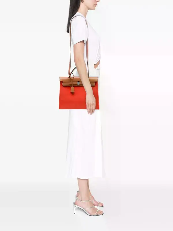 Hermès 2016 Toile Herbag Zip 31 Satchel - Orange