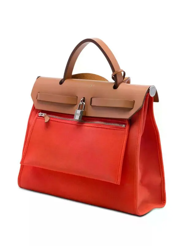 Hermès 2016 Toile Herbag Zip 31 Satchel - Orange