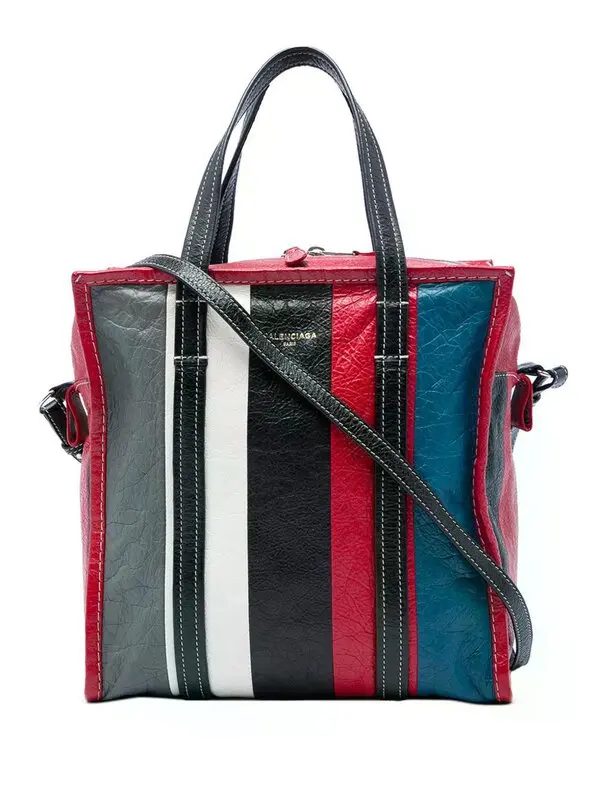 Balenciaga 2017 Lambskin Bazar Shopper Tote S Satchel - Red