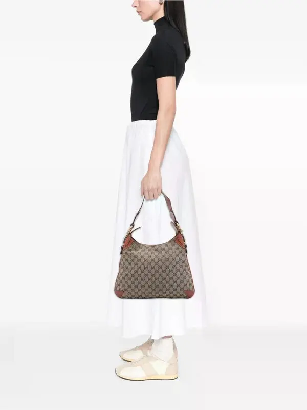 Gucci 2000-2015 Gg Canvas Horsebit Creole Hobo Bag