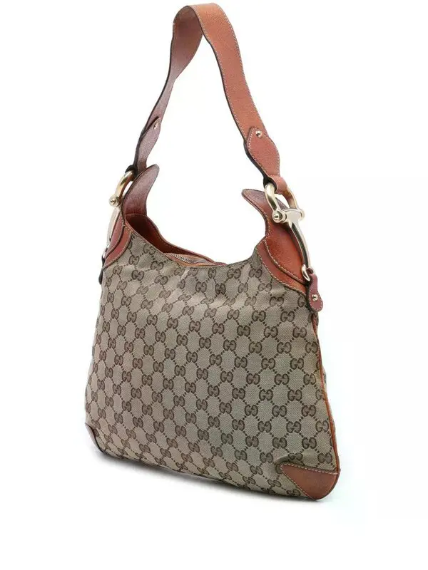 Gucci 2000-2015 Gg Canvas Horsebit Creole Hobo Bag