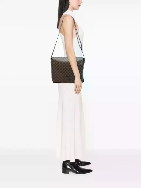 LOUIS VUITTON 2008 Damier Ebene Brooklyn Mm Crossbody Bag - Brown