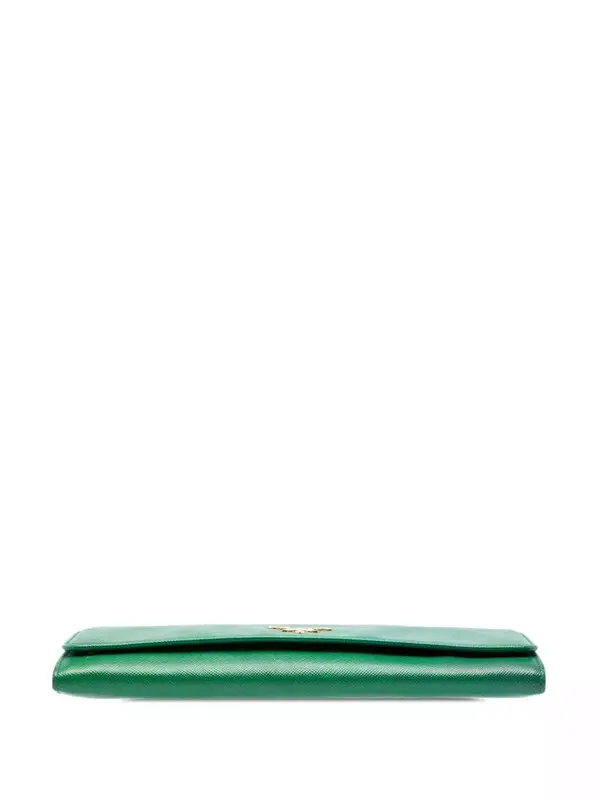 Prada 2013-2026 Saffiano Lux Wallet On Chain Crossbody Bag - Green