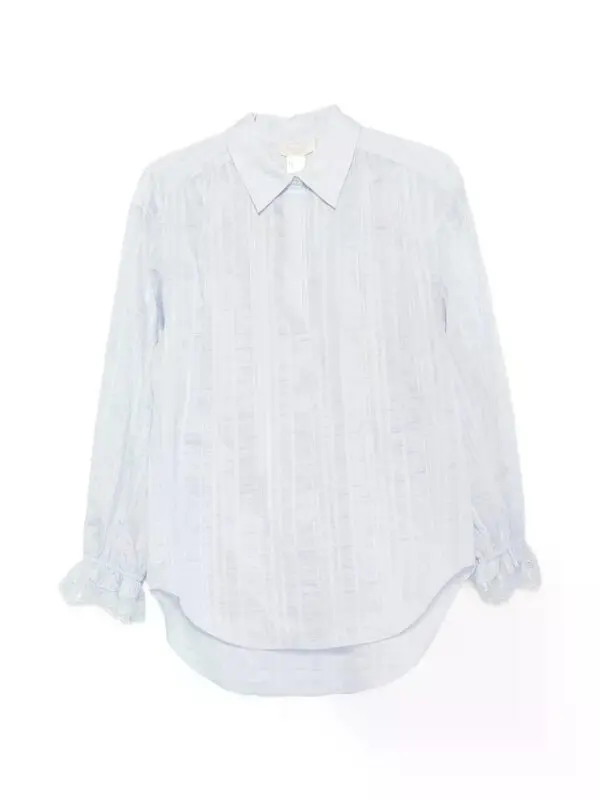TWINSET Lace-trim Striped Shirt