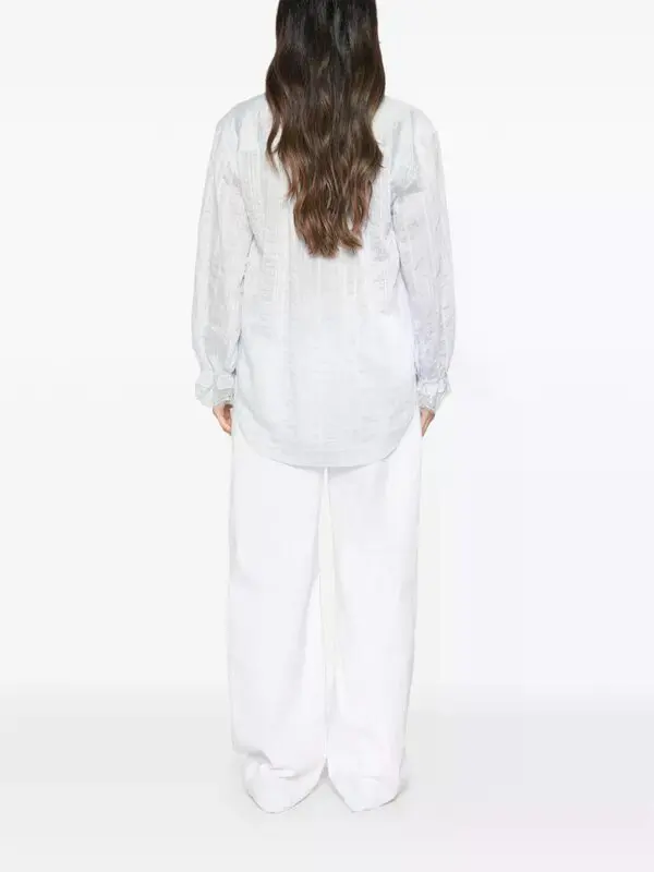 TWINSET Lace-trim Striped Shirt