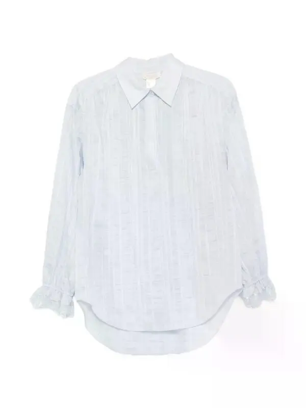 TWINSET Lace Trimmed Striped Shirt