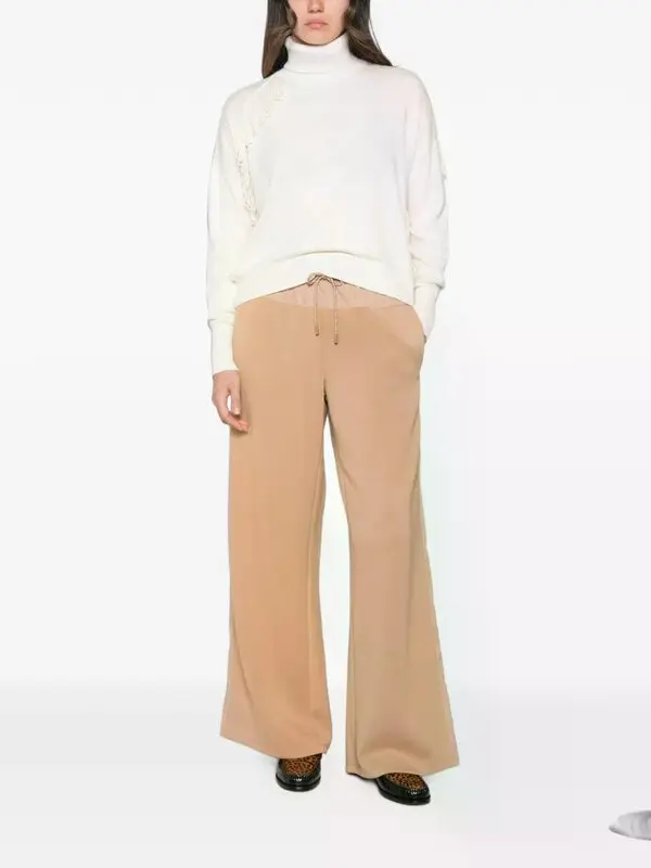 TWINSET Fringe-detail Roll-neck Sweater