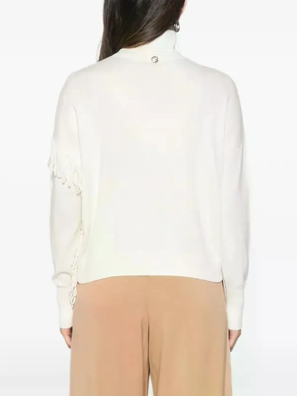 TWINSET Roll Neck Sweater With Fringe Detail