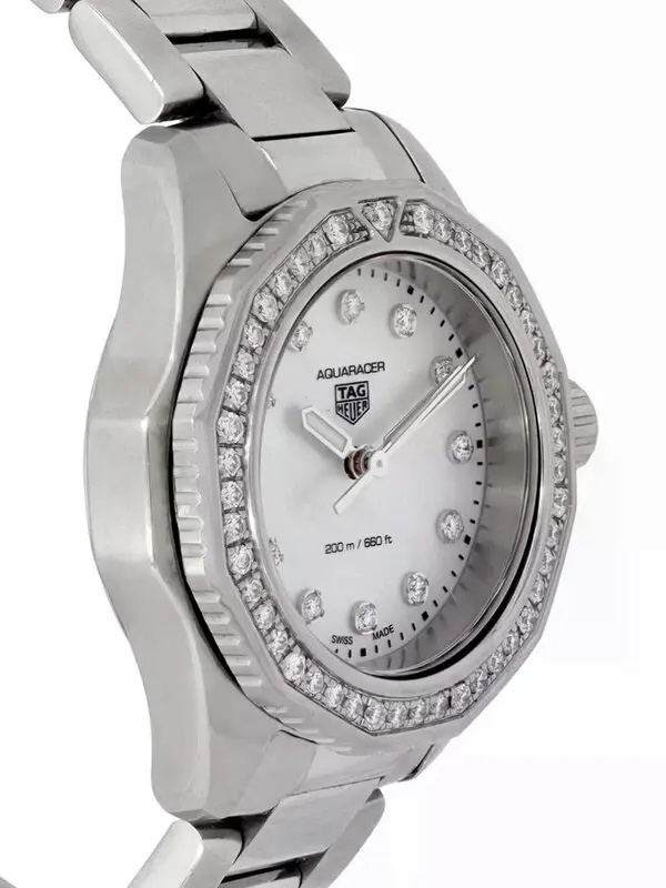 Tag Heuer Aquaracer 30mm Diamond Bezel Stainless Steel Watch