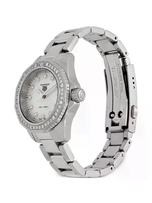 Tag Heuer Aquaracer 30mm Diamond Bezel Stainless Steel Watch