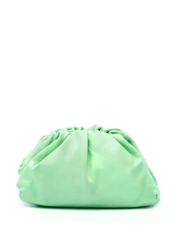 Bottega Veneta 2012-2026 Teen Lambskin Pouch Clutch Bag - Green