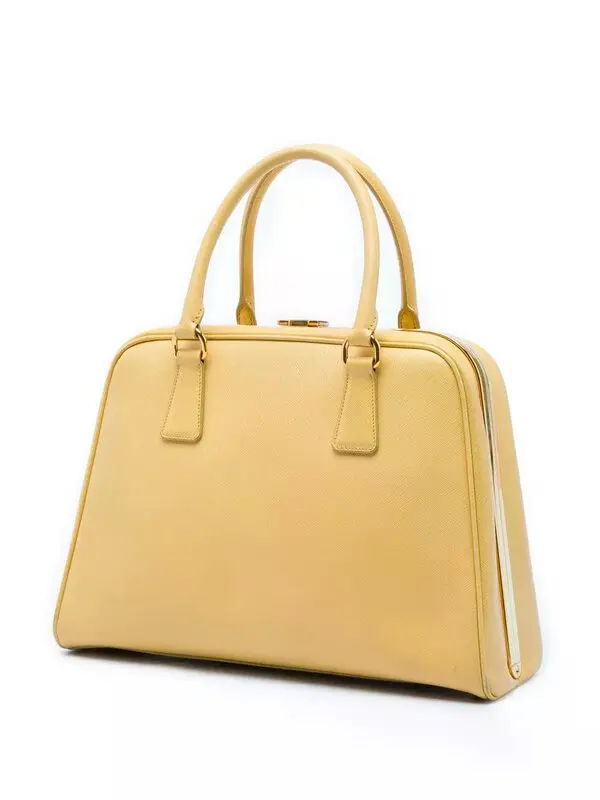 Prada 2013-2026 Saffiano Lux Pyramid Frame Handbag