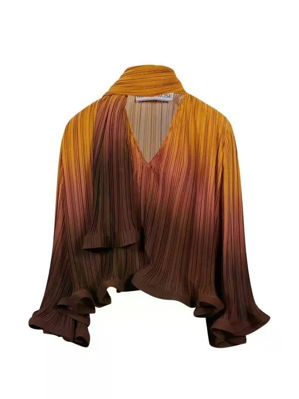 ROWEN ROSE Plissé-effect Ombré Shirt