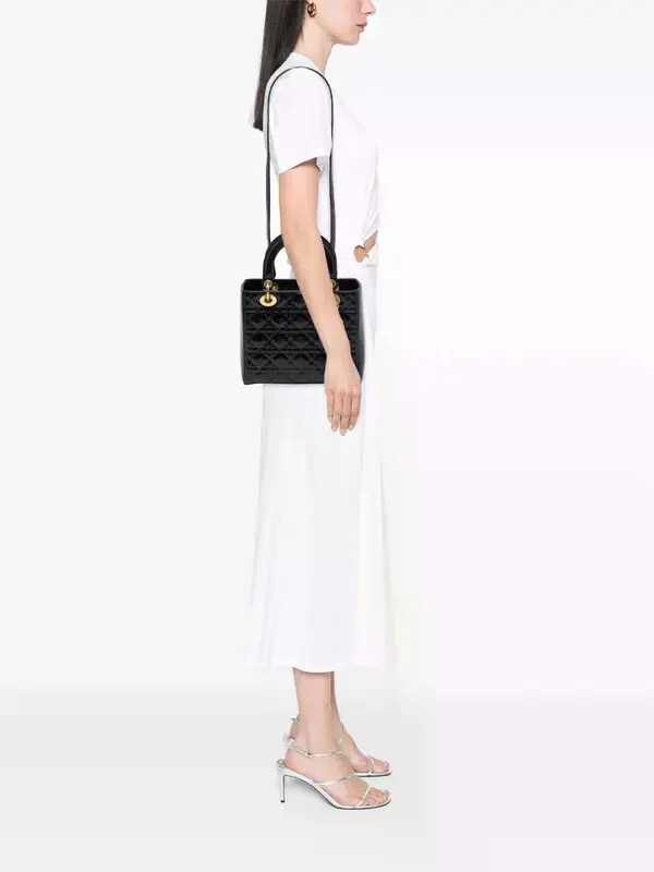 Dior 2012 Medium Patent Cannage Lady Satchel