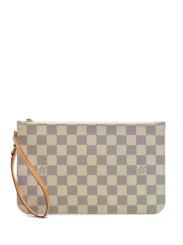 LOUIS VUITTON 2018 Damier Azur Neverfull Mm Pouch