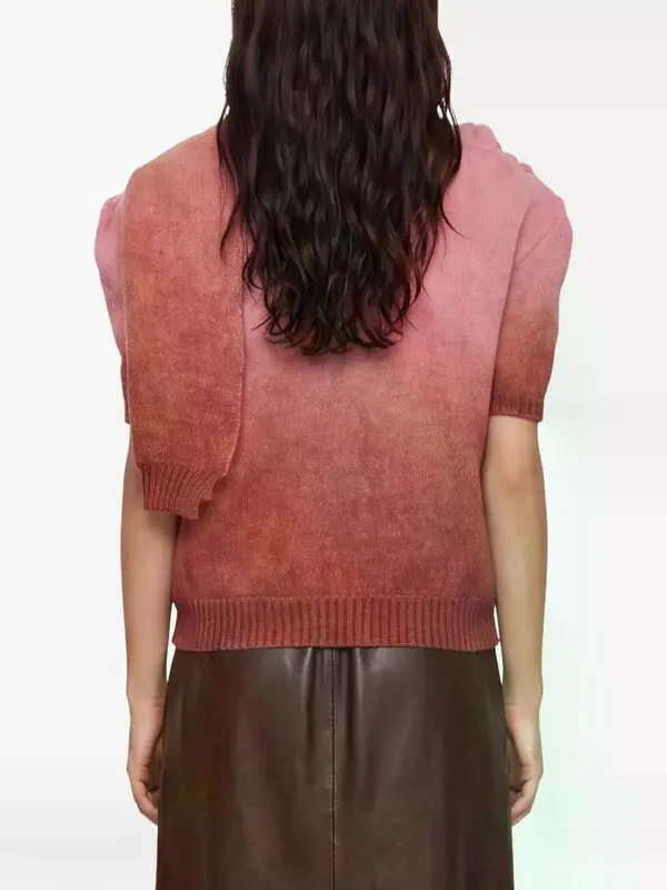 ROWEN ROSE Gradient Draped Neck Sweater