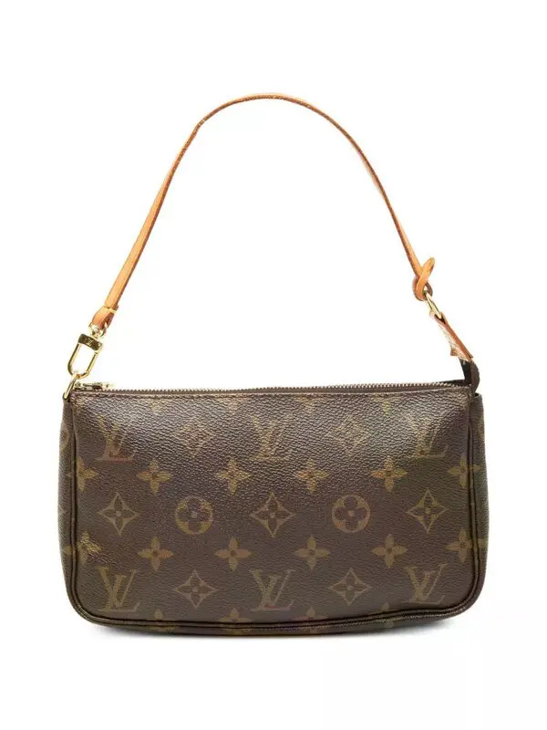 LOUIS VUITTON 2002 Monogram Pochette Accessoires Shoulder Bag - Brown