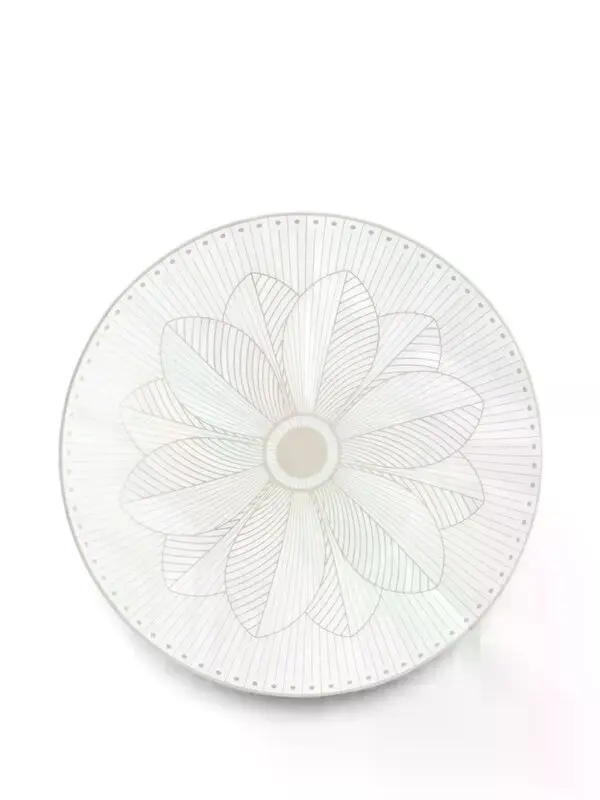 Christofle Malmaison Impériale Geometric-pattern Floral-print Plate - White
