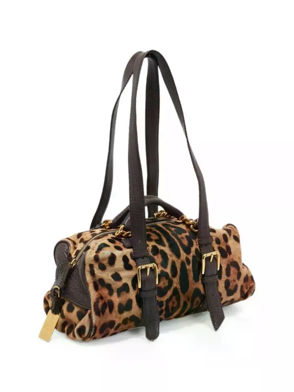 Dolce & Gabbana Leopard-print Calf Hair Satchel Bag