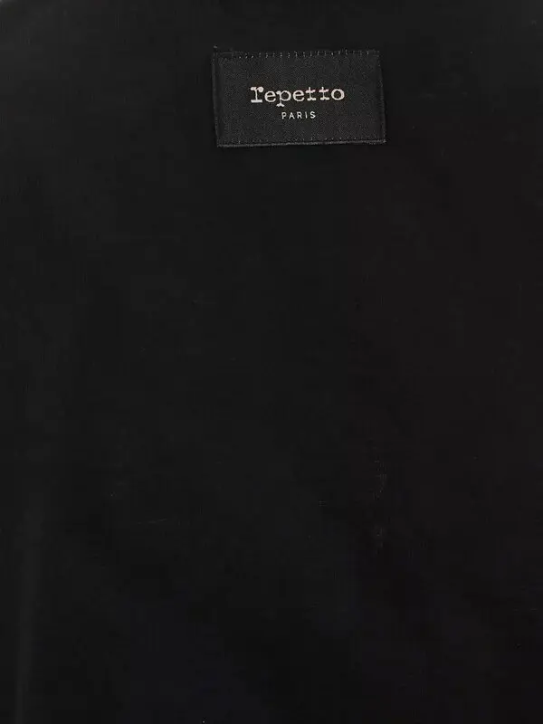 Repetto Ruffled-trim Logo-embroidered T-shirt