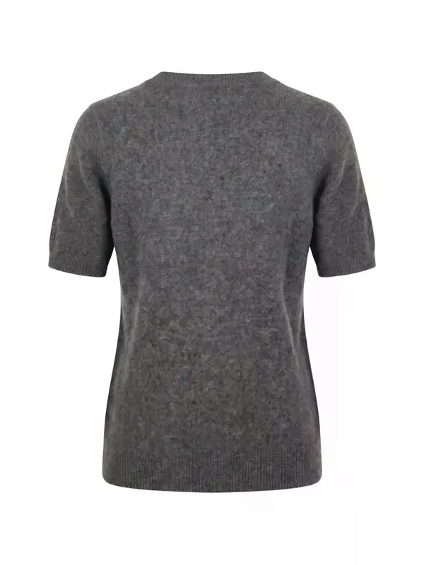 P.a.r.o.s.h Brushed Wool Short Sleeve Knit Sweater