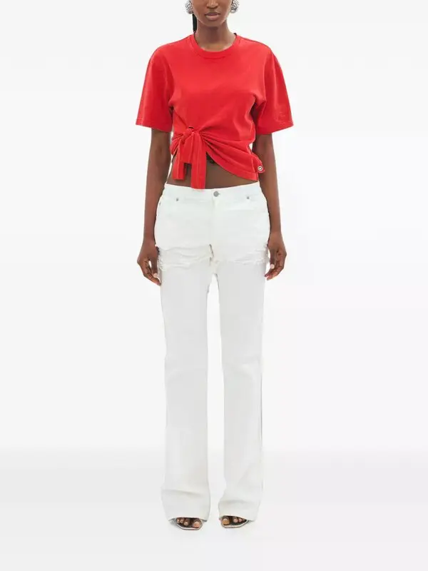 AREA Knot-detail T-shirt