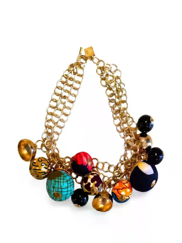 Stella Jean Charm-embellished Chain-link Necklace - Gold