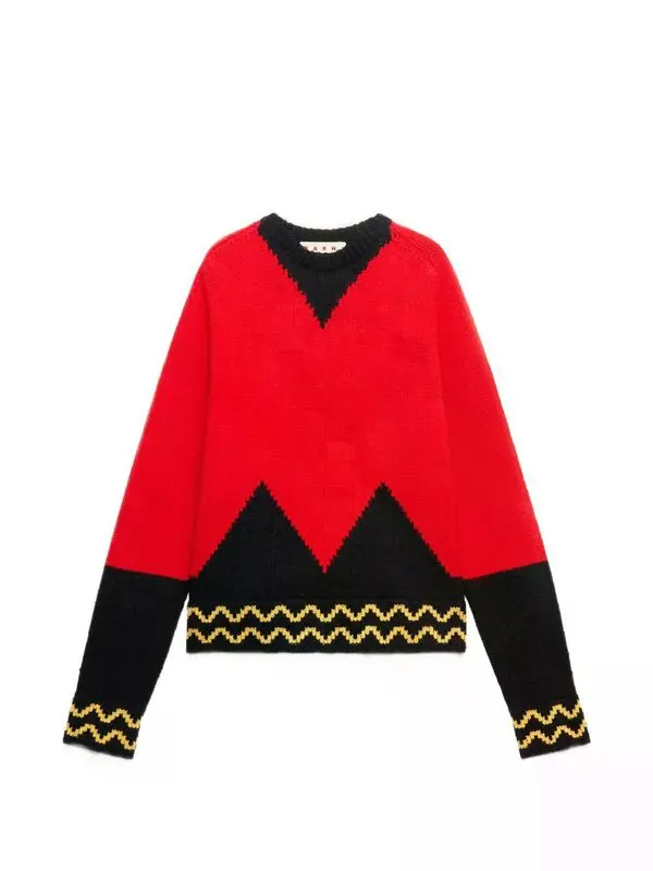Marni Geometric Intarsia Wool Sweater