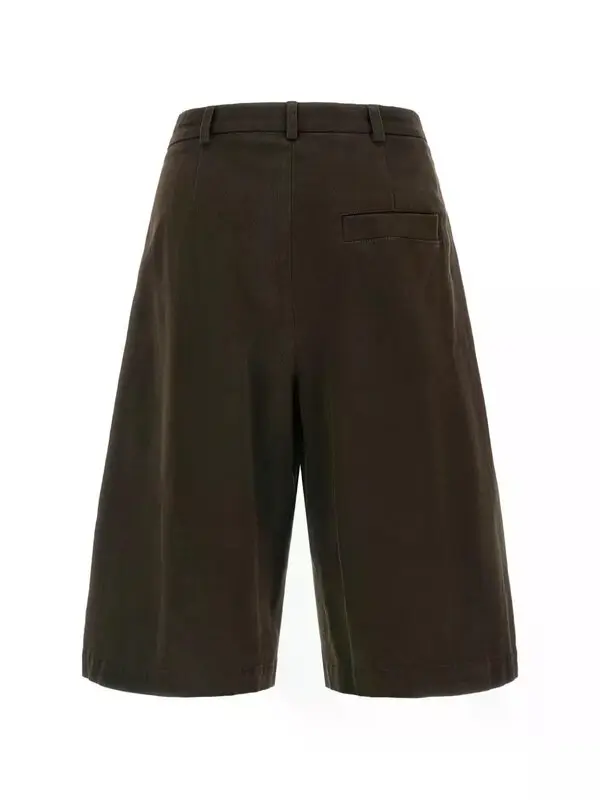 TELA Pleated Canvas Tailored Shorts
