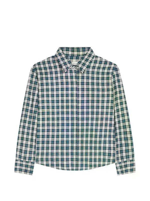 Dries Van Noten Checked Cotton Flannel Mini Shirt