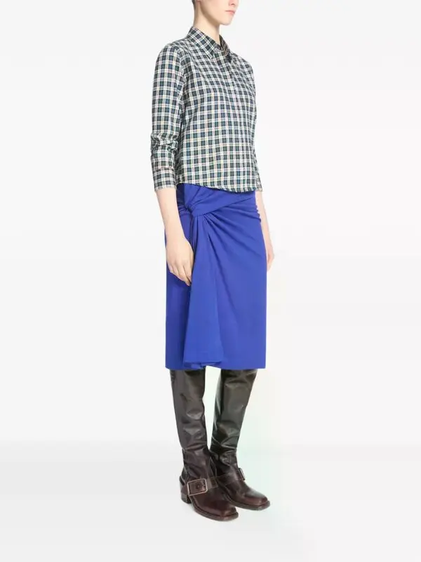 Dries Van Noten Checked Cotton Flannel Mini Shirt